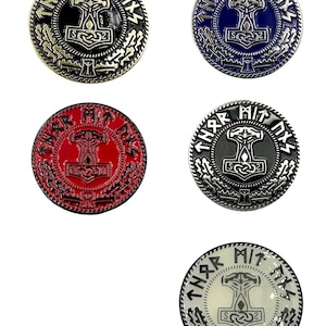 Thor's Hammer Mjolnir Viking Rune Metal Pin Badge Brooch - Etsy