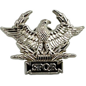 SPQR Senatus Populusque Romanus Ancient Roman Republic Metal Pin Badge ...