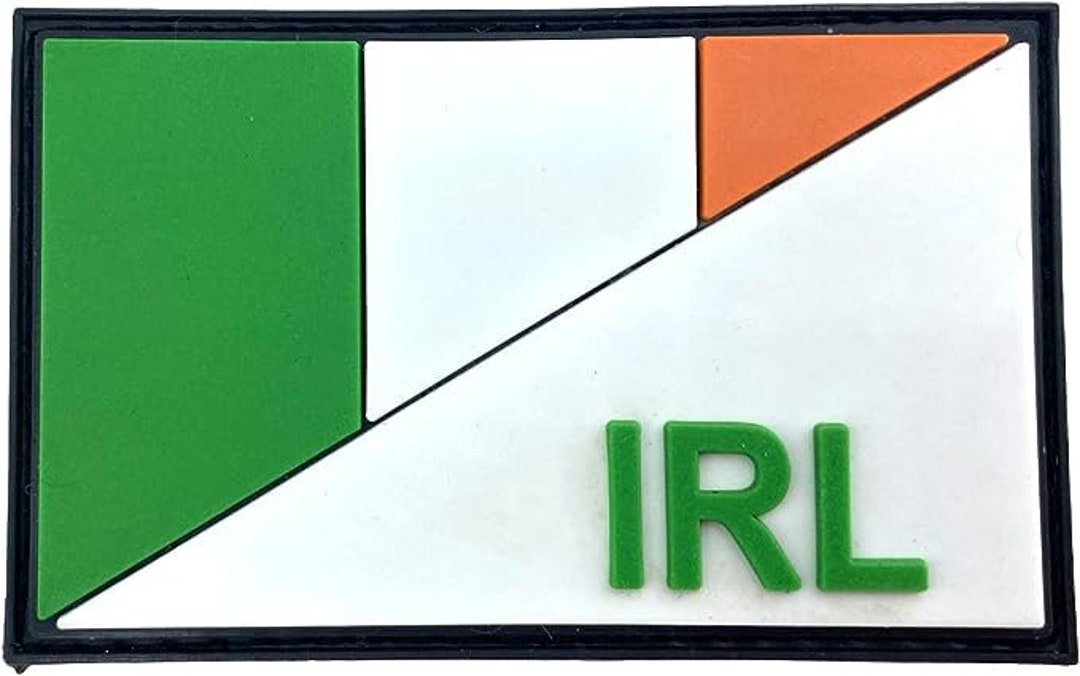 Ireland Irish Diagonal IRL Flag Tactical PVC Airsoft Paintball Cosplay ...