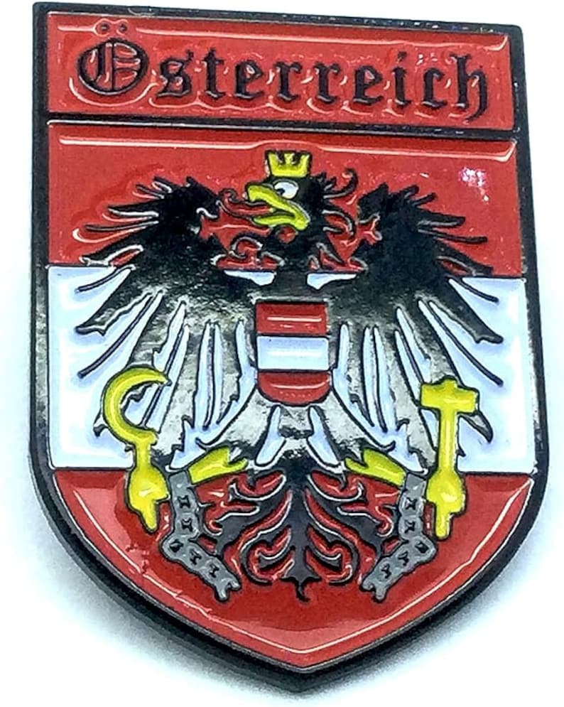 Austria Coat of Arms Österreich Crest Flag Metal Pin Badge Brooch - Etsy