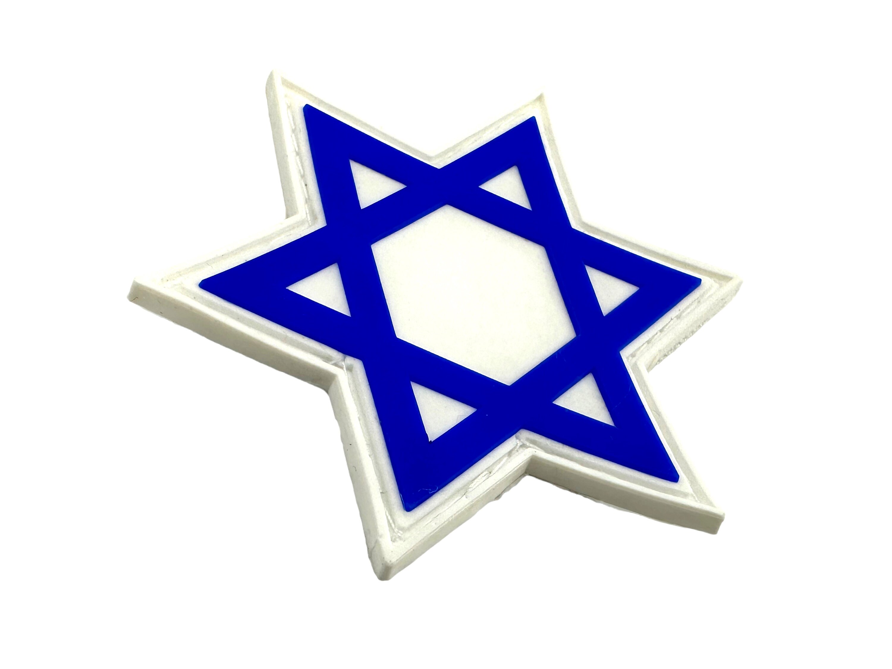 Star of David Israel Flag Tactical PVC Airsoft Paintball Cosplay Patch ...