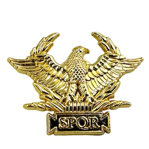 SPQR Senatus Populusque Romanus Ancient Roman Republic Metal Pin Badge ...