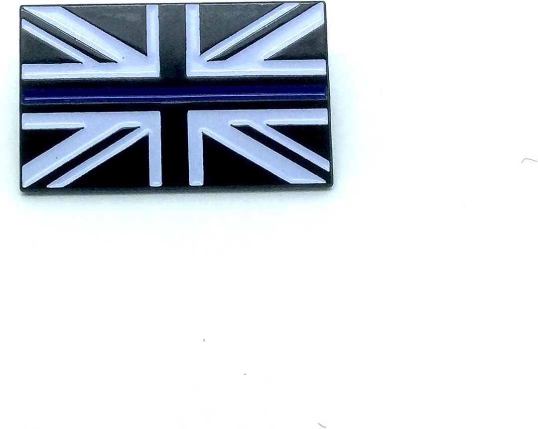 Thin Blue Line Union Jack Police Service Metal Pin Badge Brooch - Etsy