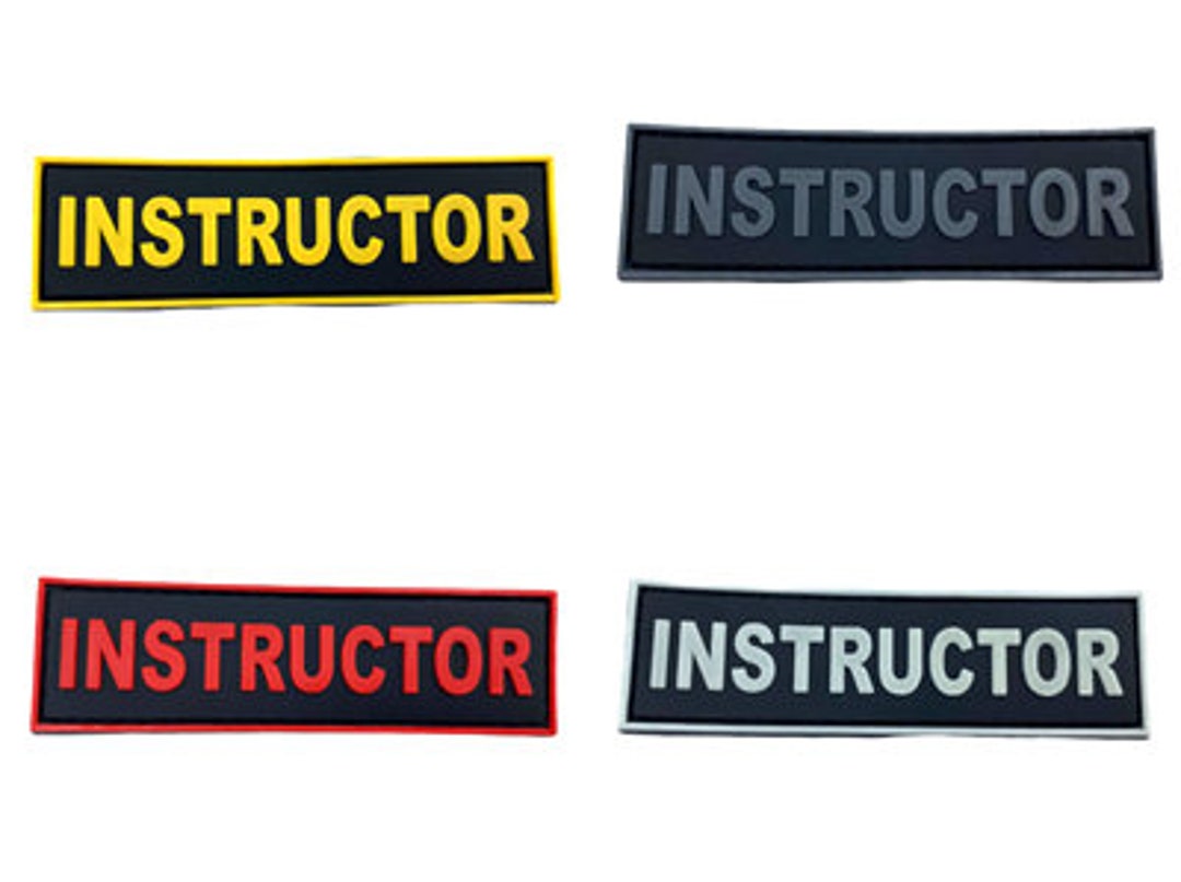 Instructor Tactical Airsoft Paintball PVC Morale Cosplay Patch - Etsy