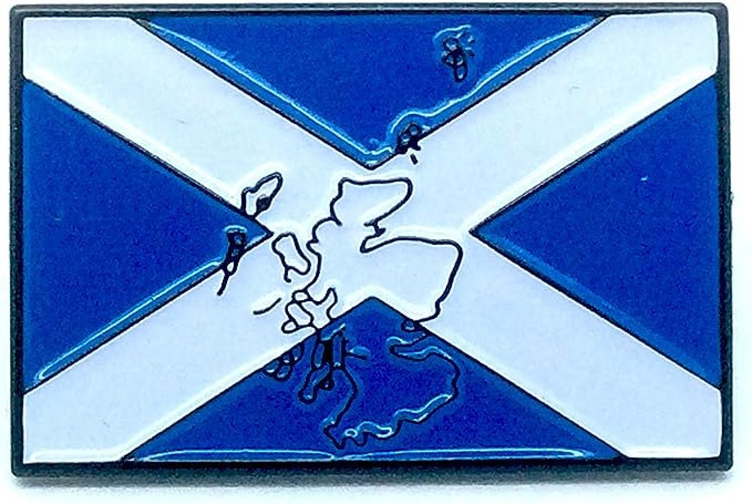 Embossed Scotland Scottish Country Flag Metal Pin Badge Brooch - Etsy