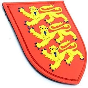 England Three Lions Royal Coat of Arms Crest Flag Airsoft Paintball PVC ...