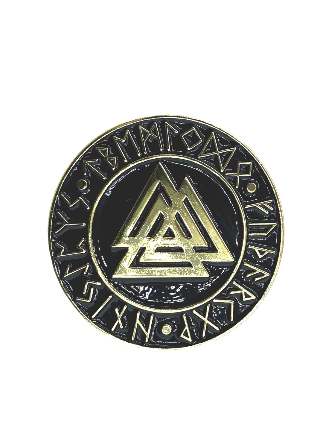 Valknut Knot of the Slain Viking Gold Metal Pin Badge Brooch - Etsy UK