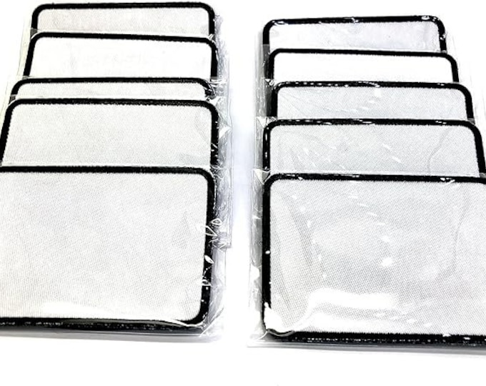 Rectangle Hook Backed Sublimation Blank Patches for DIY Custom Patches ...