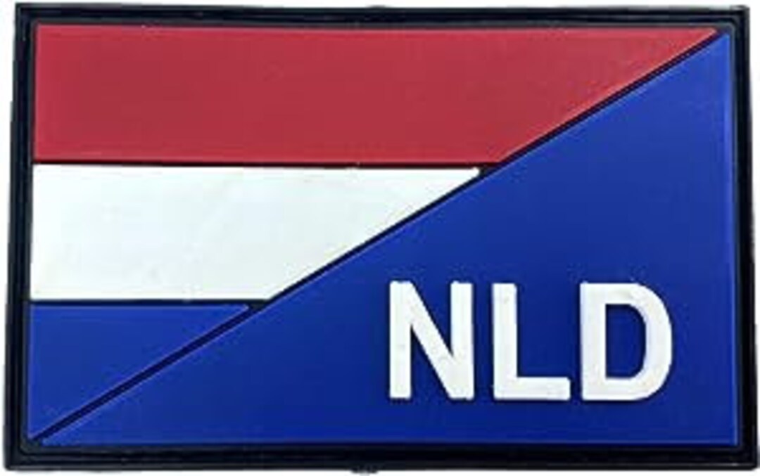 Holland Netherlands Diagonal NLD Flag Tactical PVC Airsoft Paintball ...