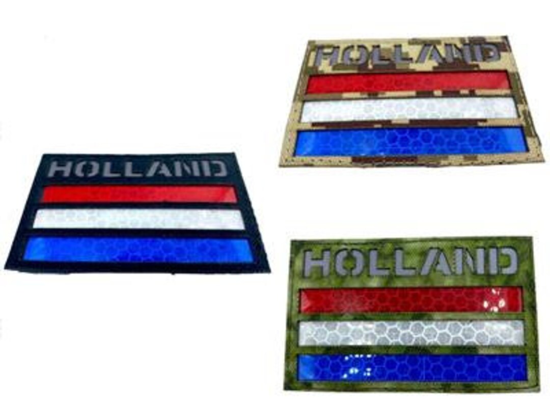 Holland Netherlands Reflective Camouflage Flag Tactical Laser Cut ...