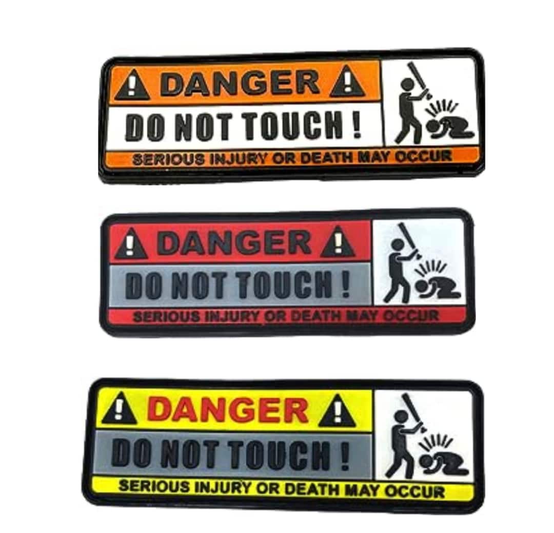 Danger Do Not Touch Airsoft Paintball PVC Morale Patch - Etsy