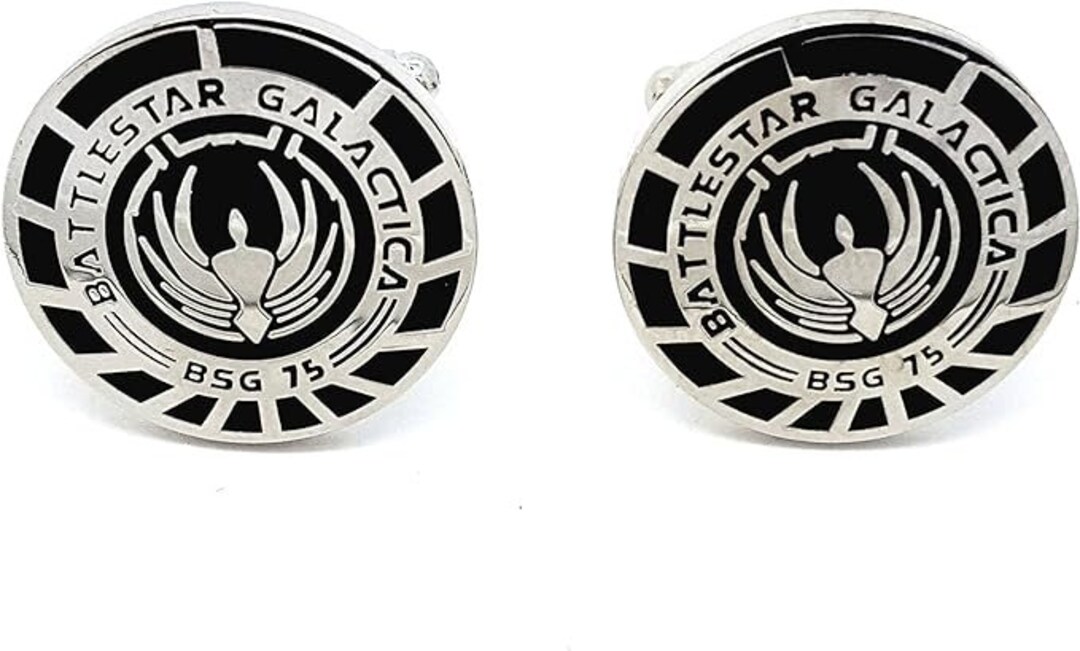 Silver Battlestar Galactica BSG 75 Officer Sci Fi Cosplay Cufflinks in ...