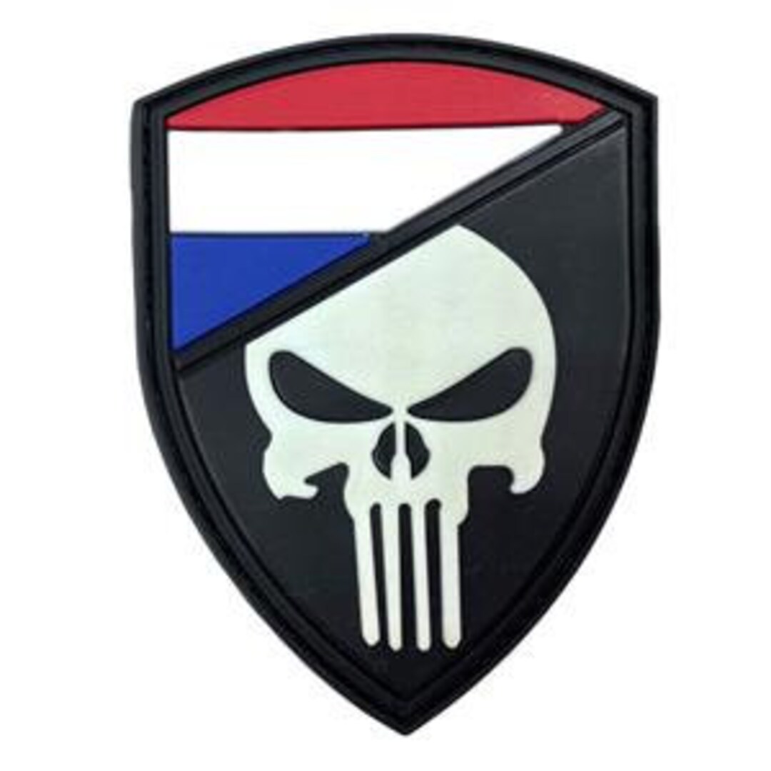 Holland Netherlands Dutch Skull Glow in the Dark Flag Airsoft PVC ...