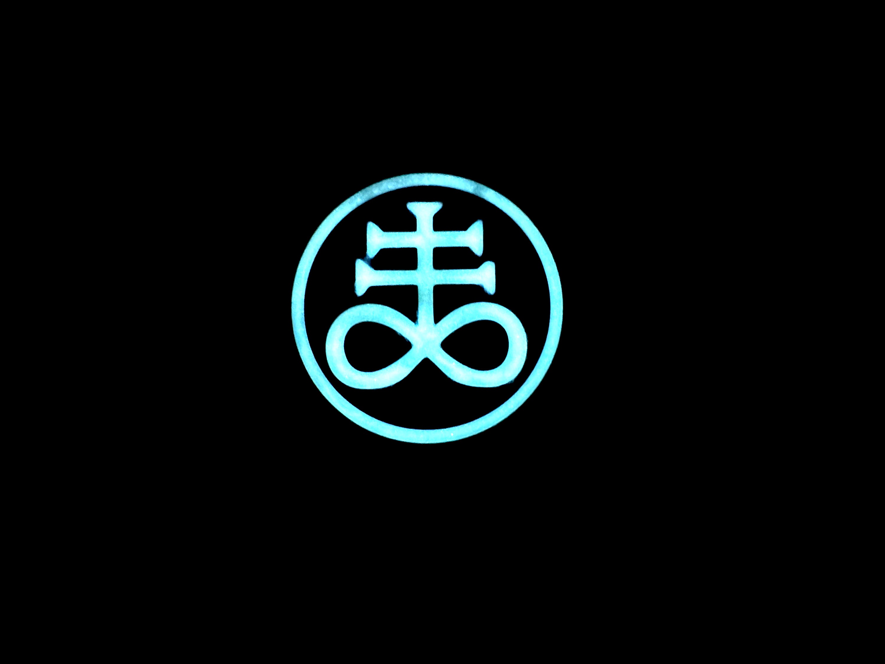 The Leviathan Cross Satan Cross Black Glow in the Dark Metal Pin Badge ...