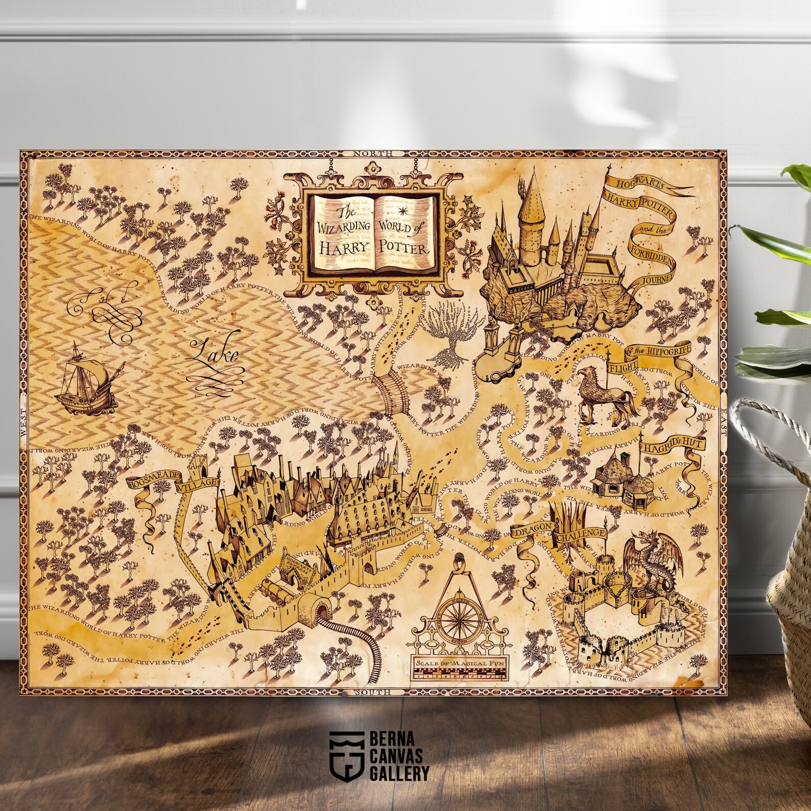 Cartoon World Map, Wizard Map, World of Map, Fantasy Map Poster ...