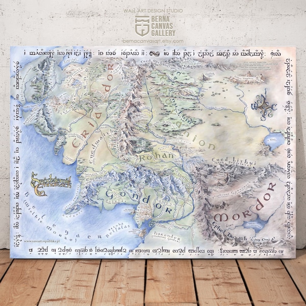 Middle Earth Map - Etsy