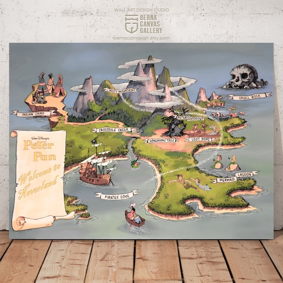 Peter Pan Neverland Map