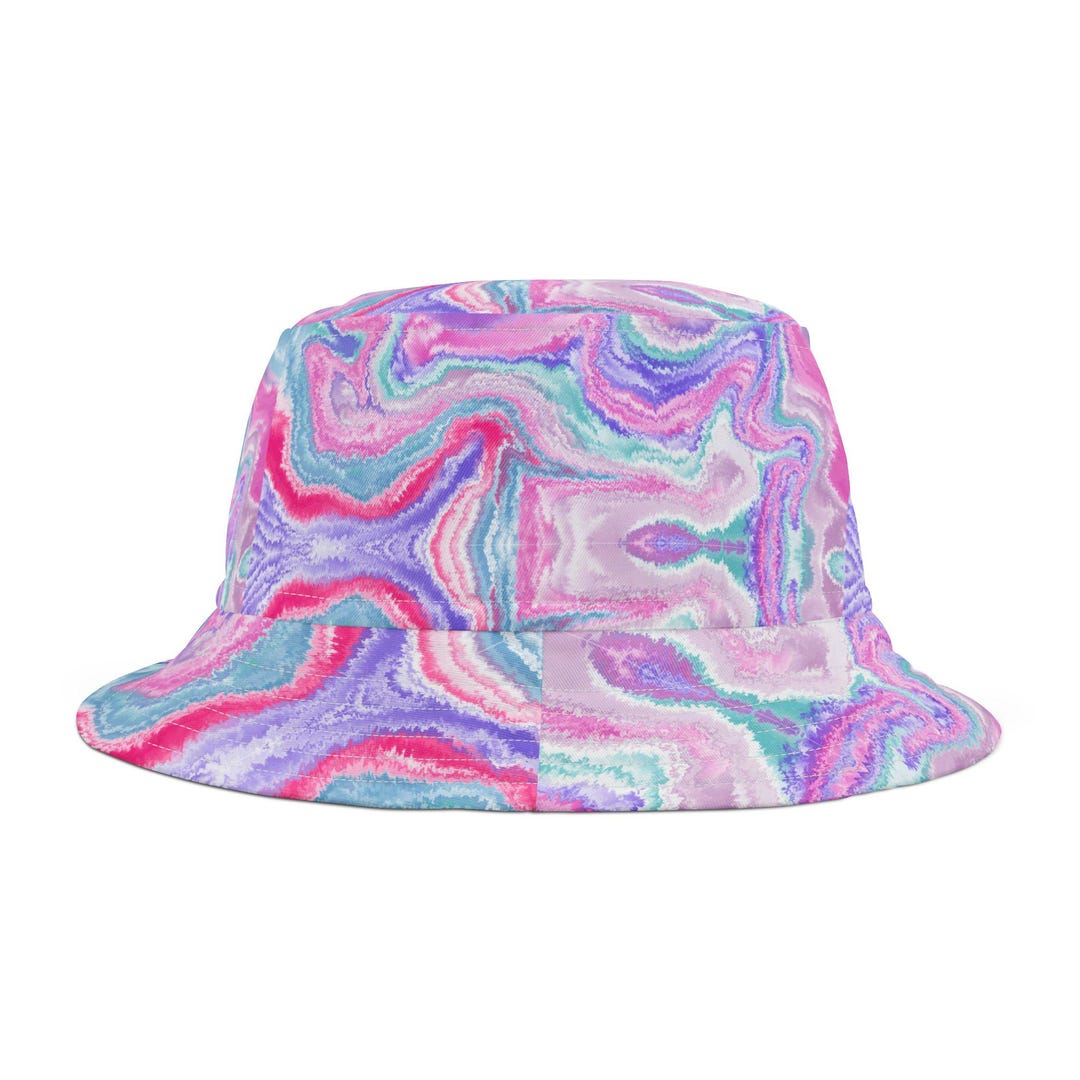 Galaxy Swirl Bucket Hat: Trippy Space Print, Festival Fashion - Etsy