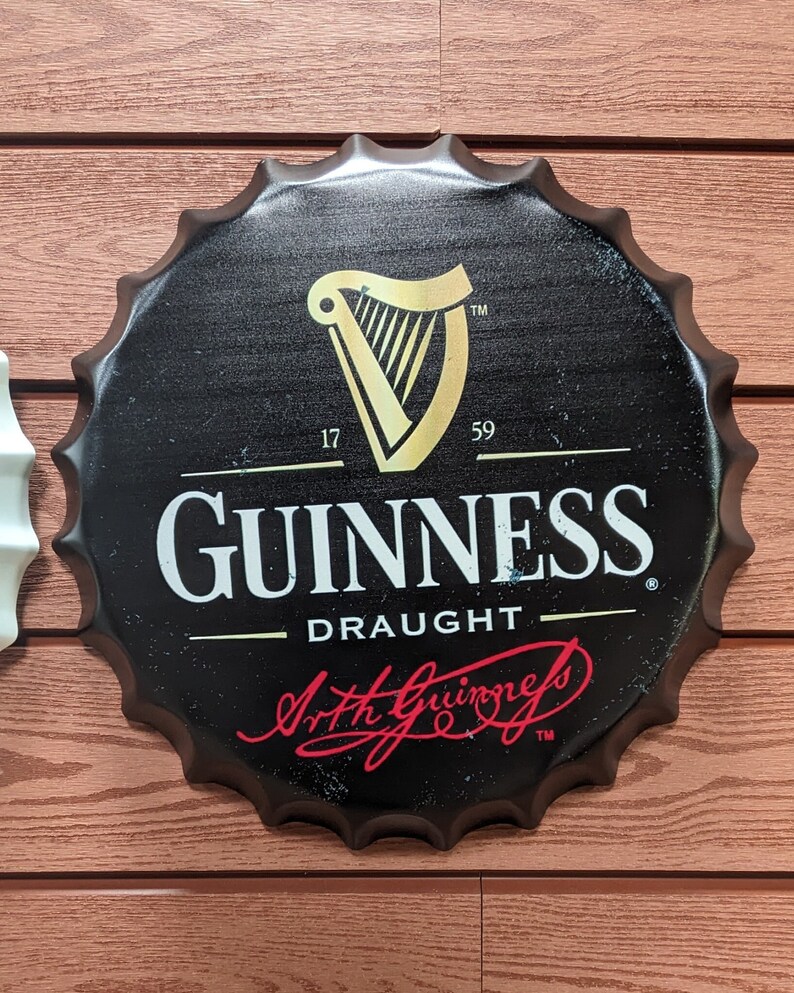Bottle Top Bar Sign 35cm Guinness Man Cave Decor Home Bar Pub - Etsy UK