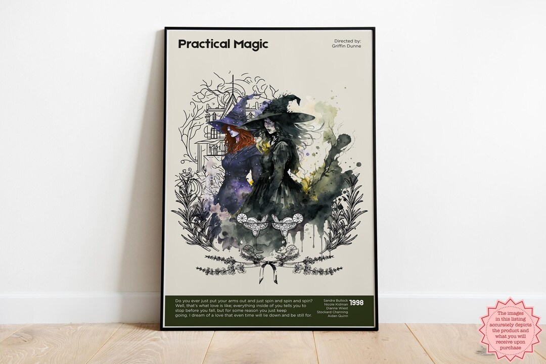 Practical Magic Wall Art - Witchy Home Decor, Practical Magic Inspired ...