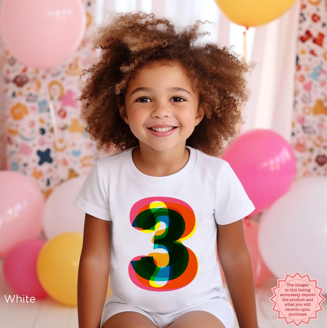 Three Shirt | Number Shirt | 3rd Birthday Outfit | Kids Shirts | 3rd ...