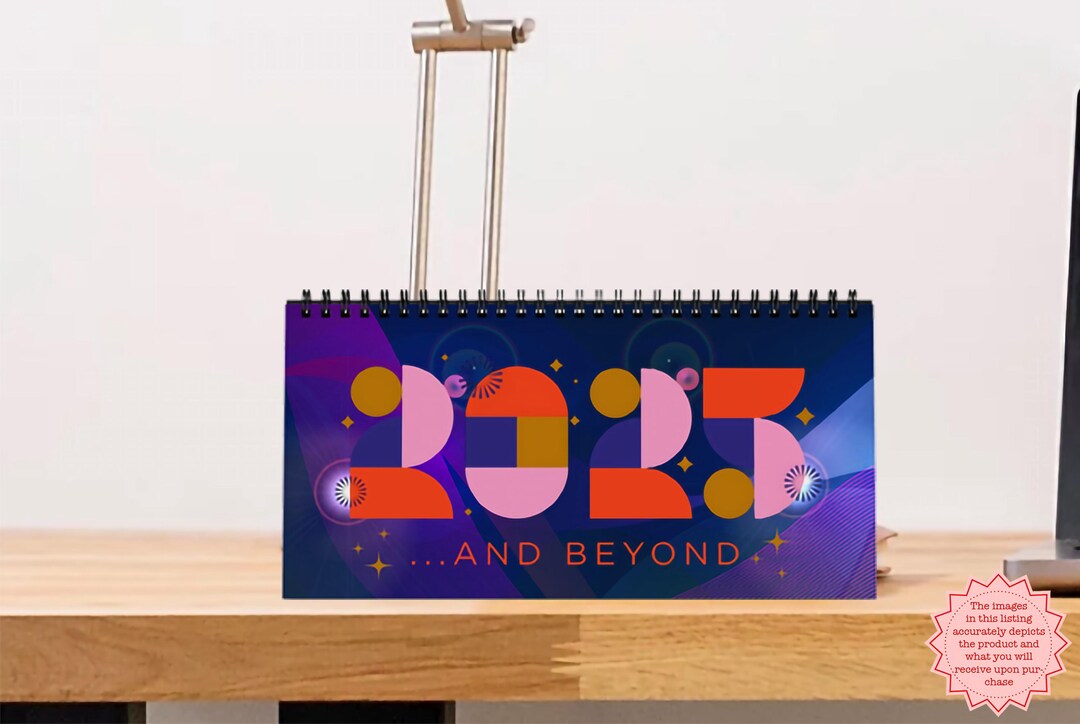 2025 Desk Top Calendar - Luxury Month to View - Flip Over Calendar With ...