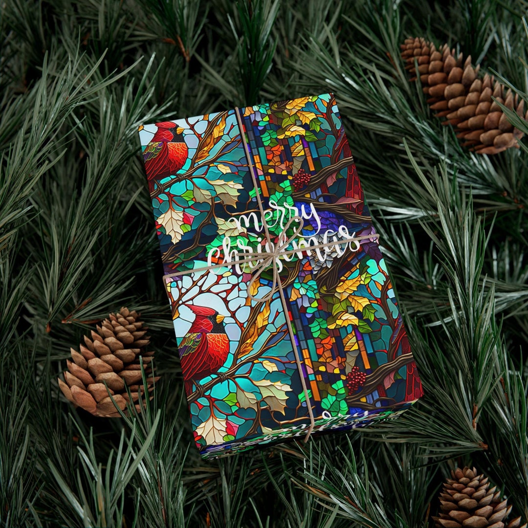 Cardinal Wrapping Paper Gift Wrapping Vintage Christmas Wrapping Paper ...