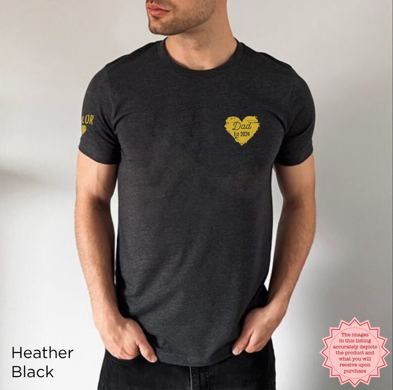 Dad Heart of Gold Custom Fathers Day Shirt Dad Gift Dad Dada Shirt for ...