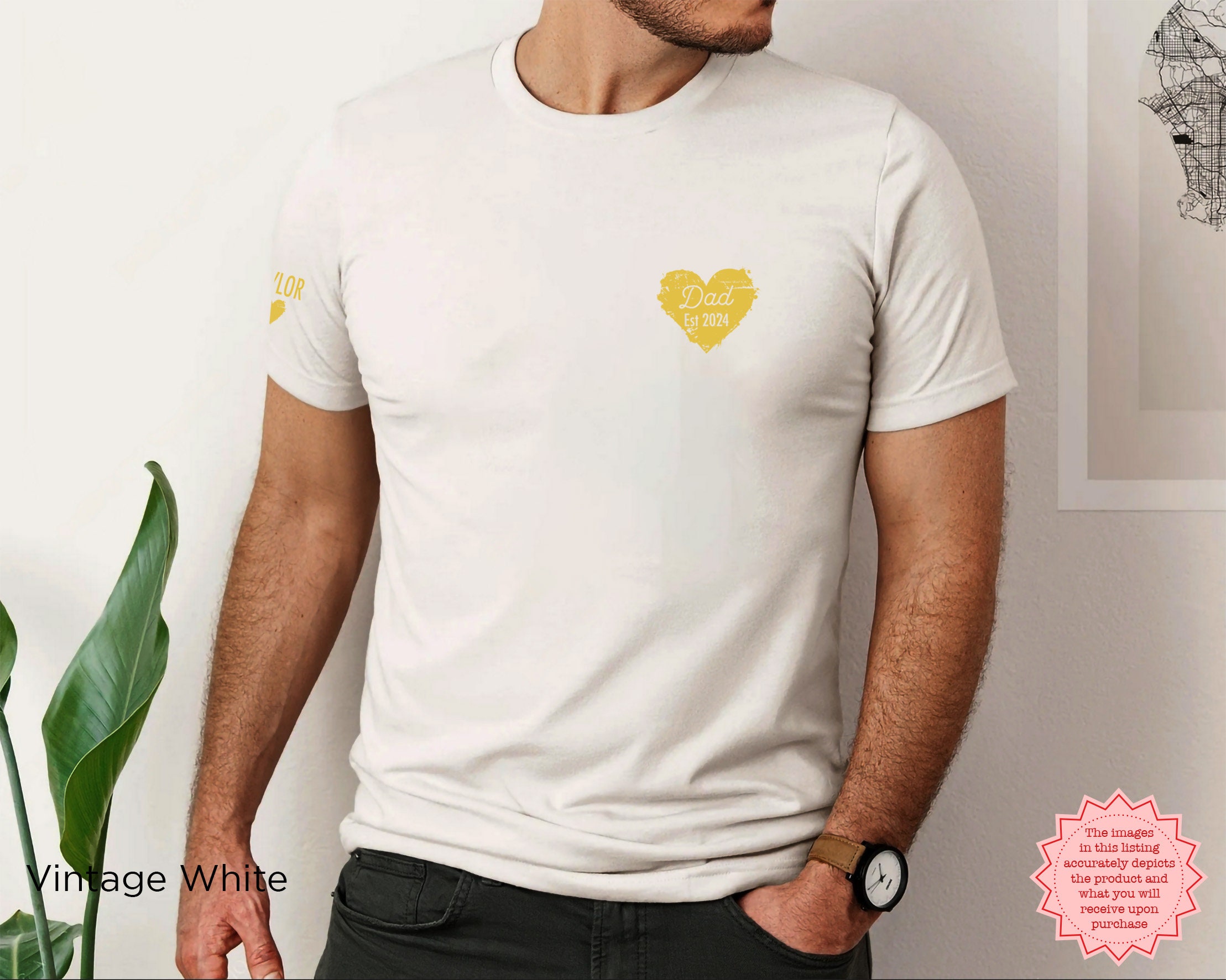 Dad Heart of Gold Custom Fathers Day Shirt Dad Gift Dad Dada Shirt for ...