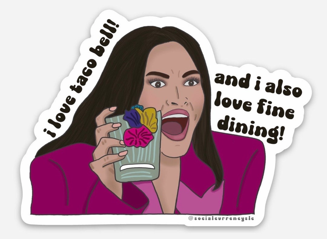 Lisa Barlow “I Love Taco Bell” Vinyl Sticker - Etsy