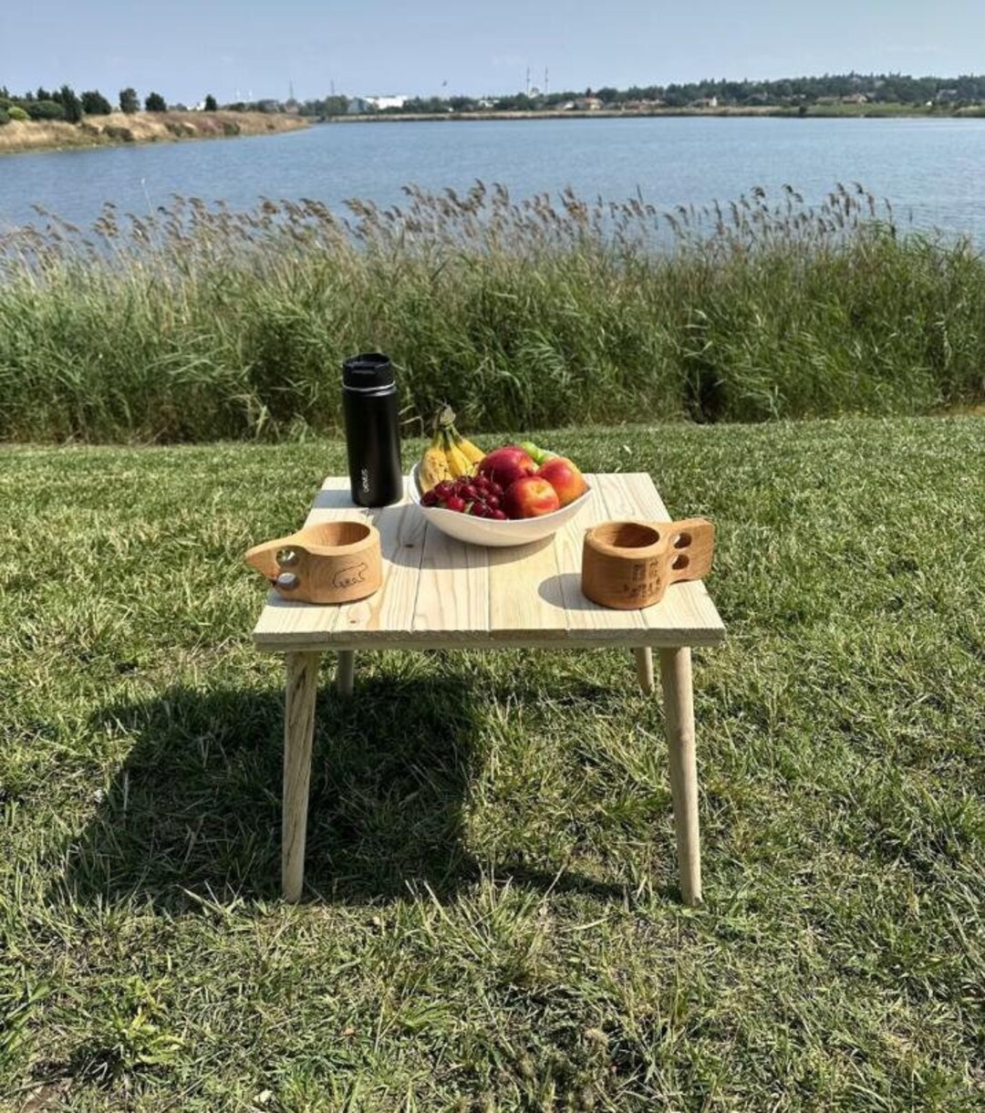 Wood Table Boho Table Car Picnic Table Folding - Etsy