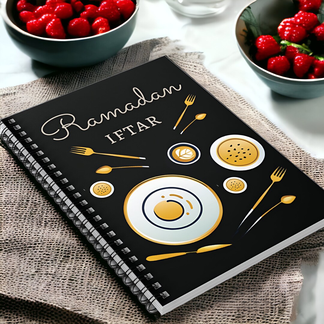 Ramadan Iftar Spiral Notebook, Ruled Line Ramadan Iftaar Note Book ...