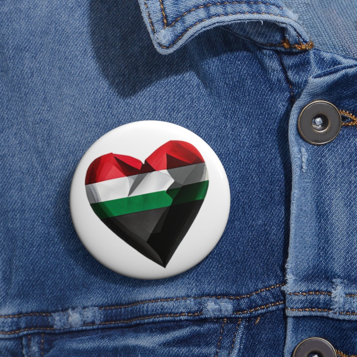 Palestine Pin Button, Gaza Flag Palestinian Pin, Pinback Button ...