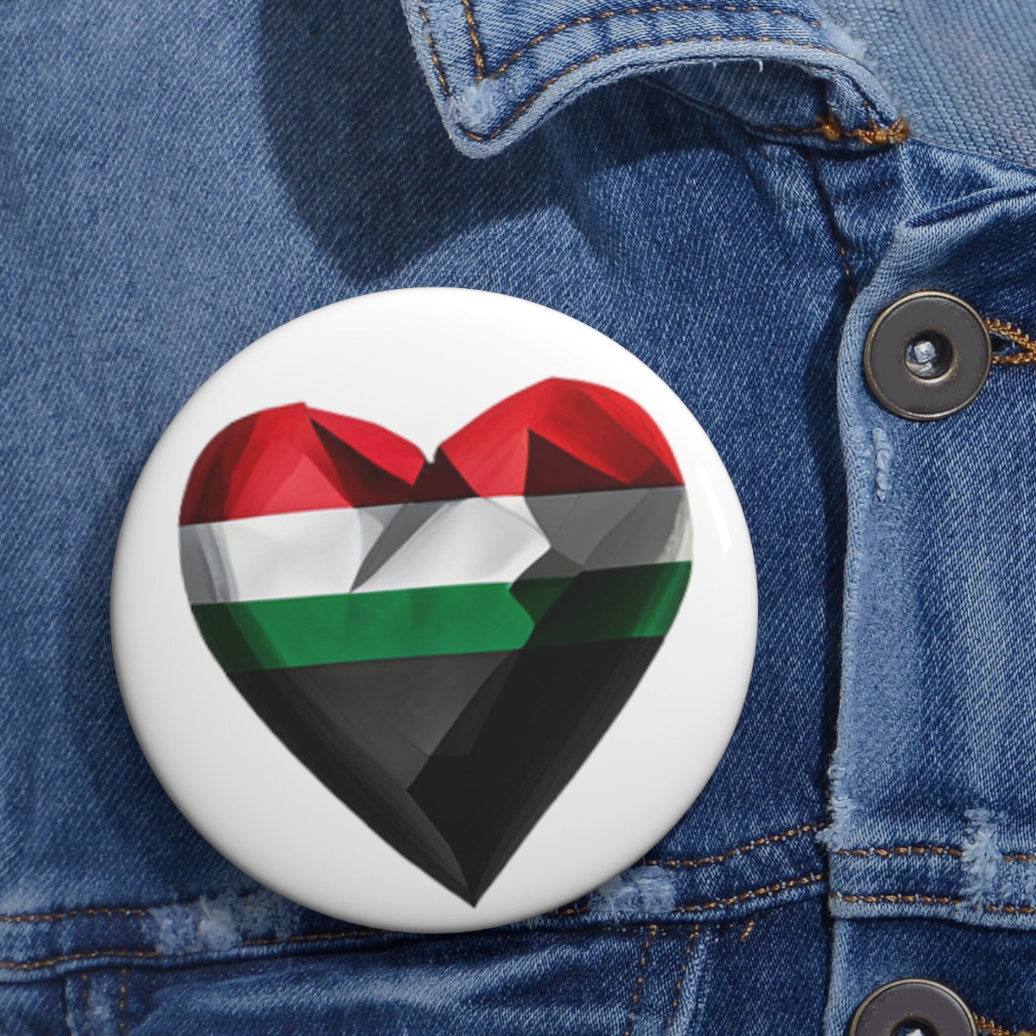 Palestine Pin Button, Gaza Flag Palestinian Pin, Pinback Button ...