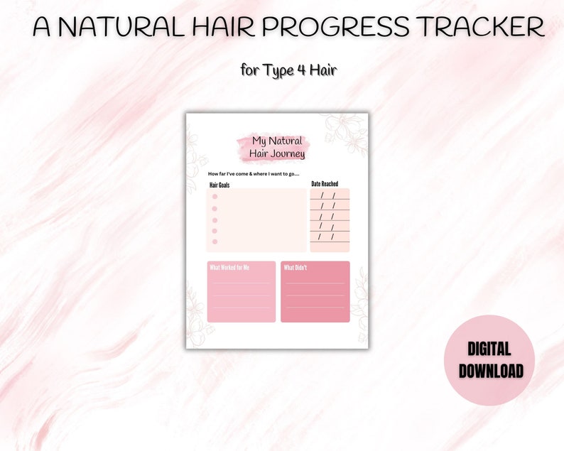 Natural Hair Planner and Journal, Hair Care Guide, Hair Care Routine ...
