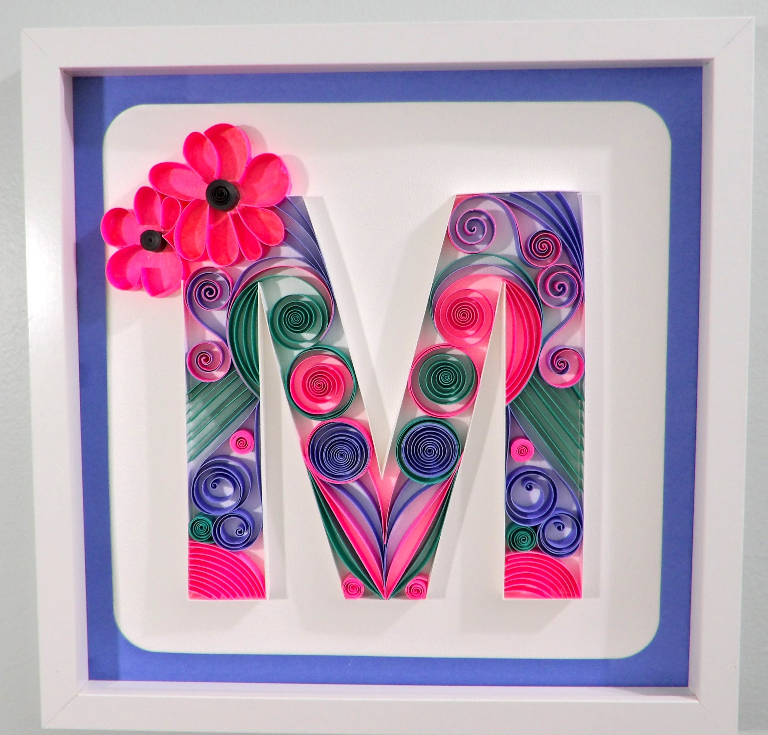 Quilled Letter M's Multiple Designs and Colors - Etsy