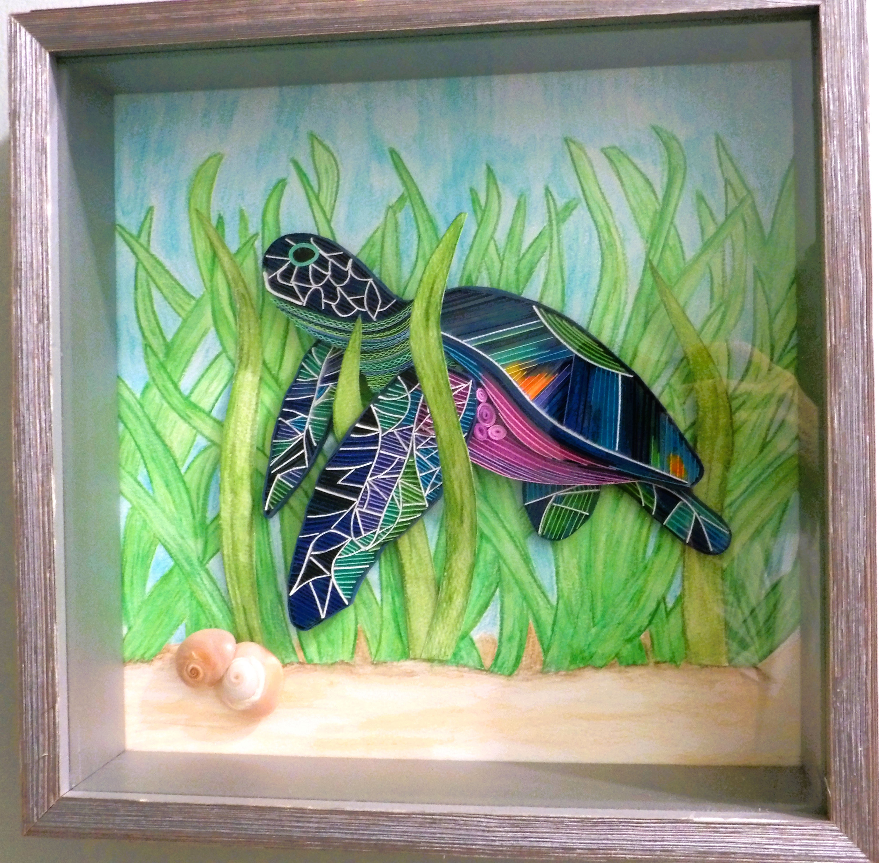 3D Quilled Sea Turtle - Etsy