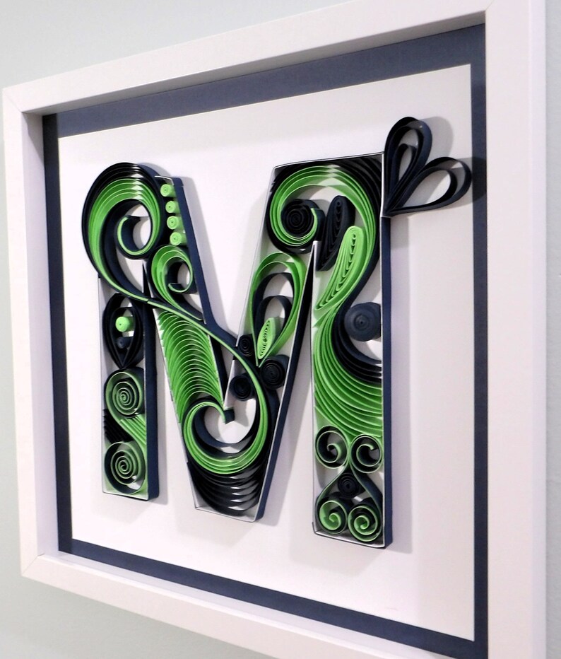 Quilled Letter M's Multiple Designs and Colors - Etsy