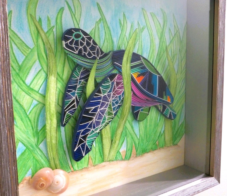 3D Quilled Sea Turtle - Etsy