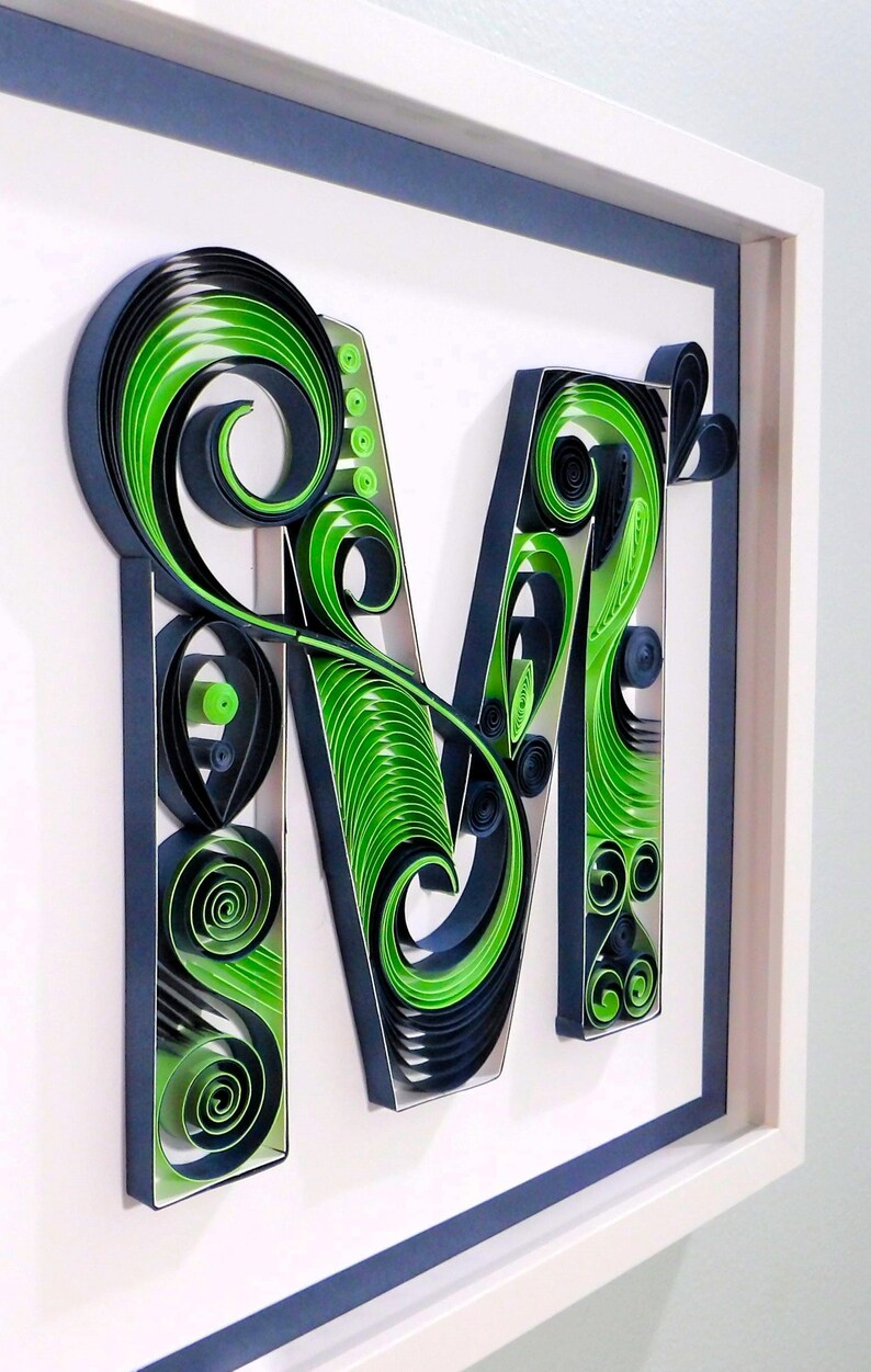 Quilled Letter M's Multiple Designs and Colors - Etsy