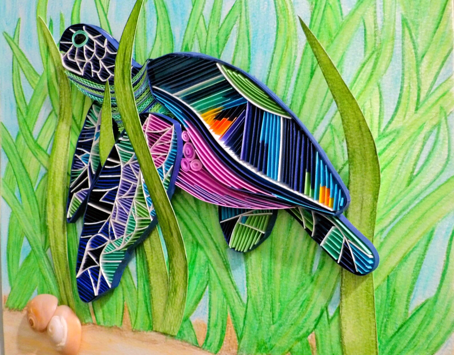 3D Quilled Sea Turtle - Etsy
