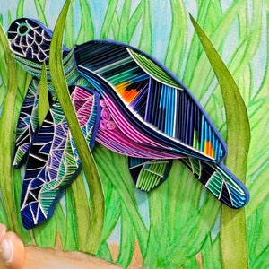 3D Quilled Sea Turtle - Etsy