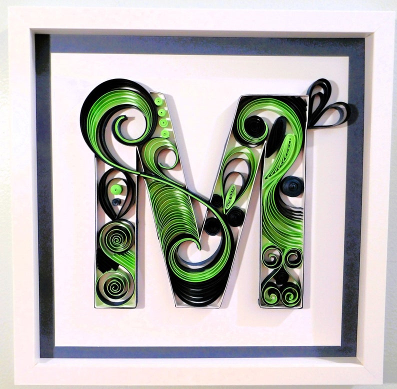 Quilled Letter M's Multiple Designs and Colors - Etsy