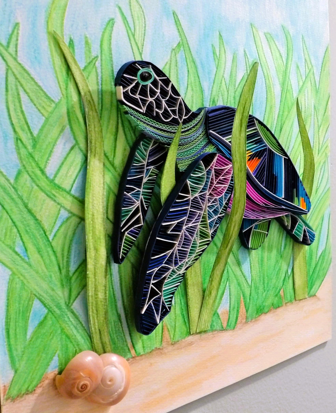 3D Quilled Sea Turtle - Etsy