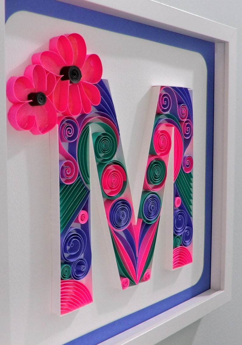 Quilled Letter M's Multiple Designs and Colors - Etsy