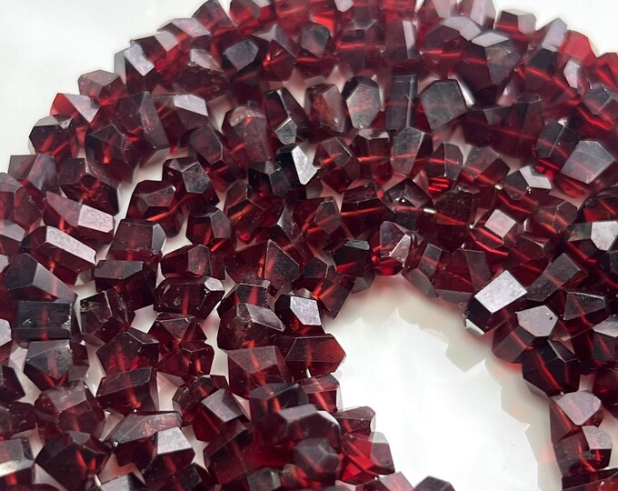 6.5 Inch Strand MOZAMBIQUE GARNET Irregular Chunks Gemstone Beads 4mm ...