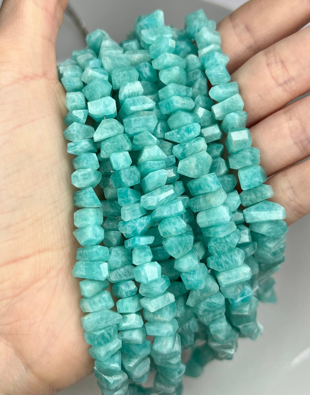 4" Strand Natural AMAZONITE Irregular Chunks Gemstone Beads 5-9mm ...