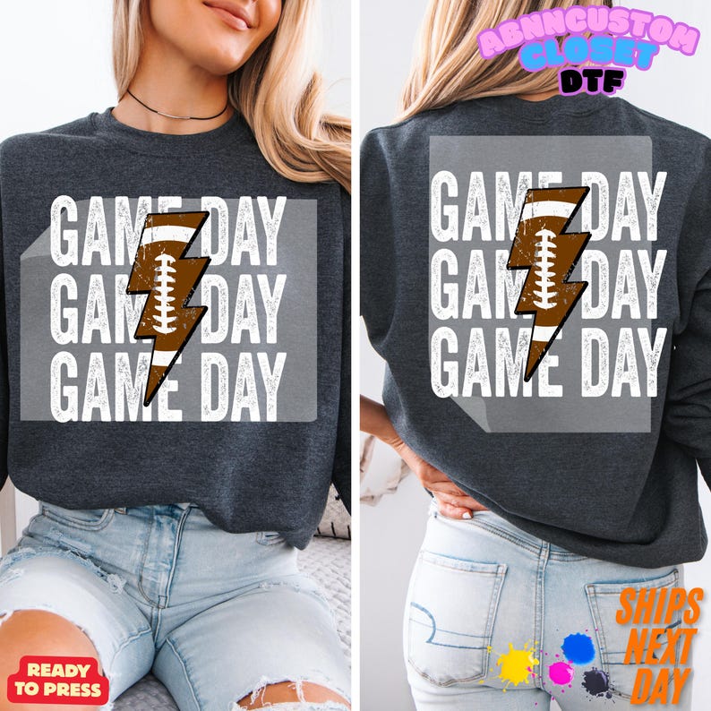 Football DTF Transfer for Game Day | Ready to Press Sports Transfer ...