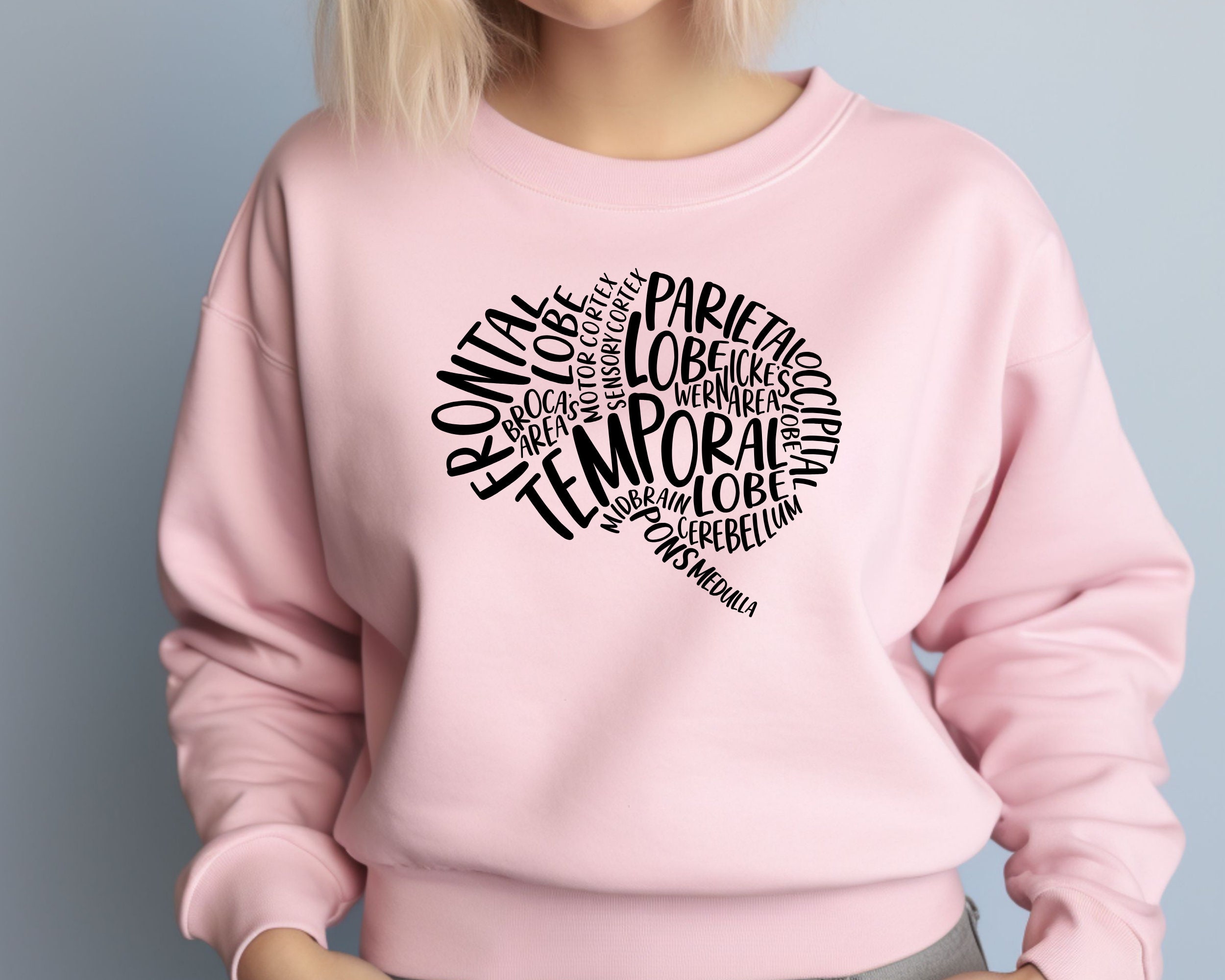 Anatomy of the Brain Sweatshirt, Anatomy of the Brain Hoodie, Nurse ...