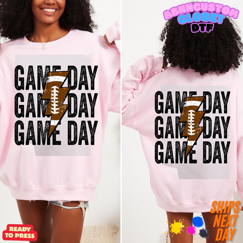 Football DTF Transfer for Game Day | Ready to Press Sports Transfer ...